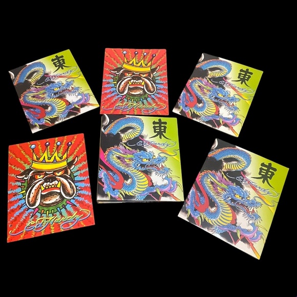 Ed Hardy | Other | Y2k Lot Of 5 Ed Hardy Lisa Frank 2 Pocket Folders 3 ...